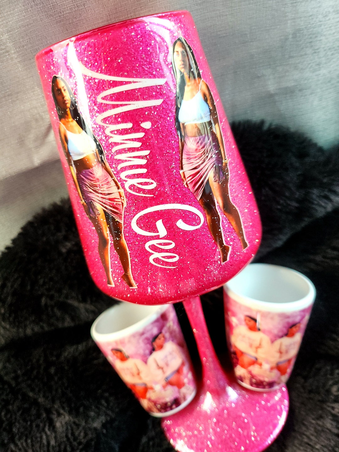 Hand Painted and Designed Wine Glasses. Custom-made Sublimation Shot ...