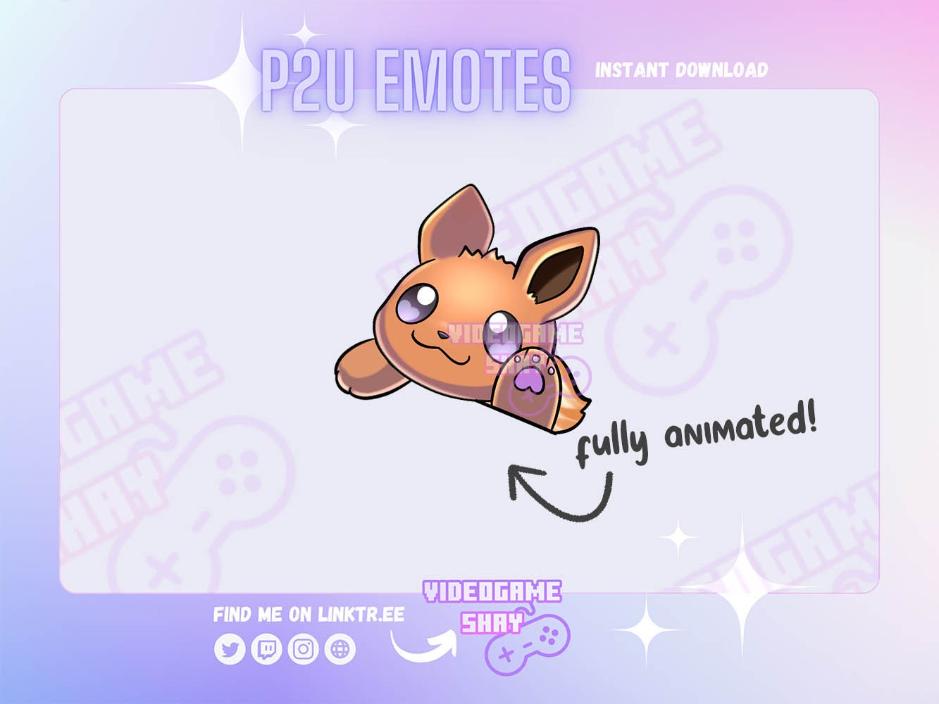 Animated Pokemon Eevee Bongo Tap Emote Twitch/discord Gaming - Etsy ...