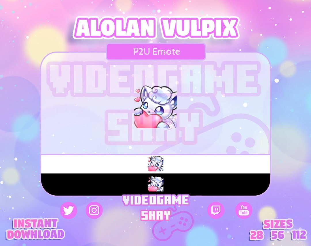 Alolan Vulpix Love Pokemon Emotes for Twitch/discord | Gaming ...