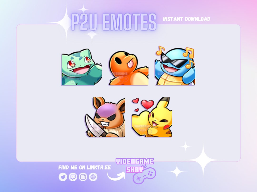 Kanto Pokemon Emote Pack for Twitch/youtube | Gaming | Streaming ...