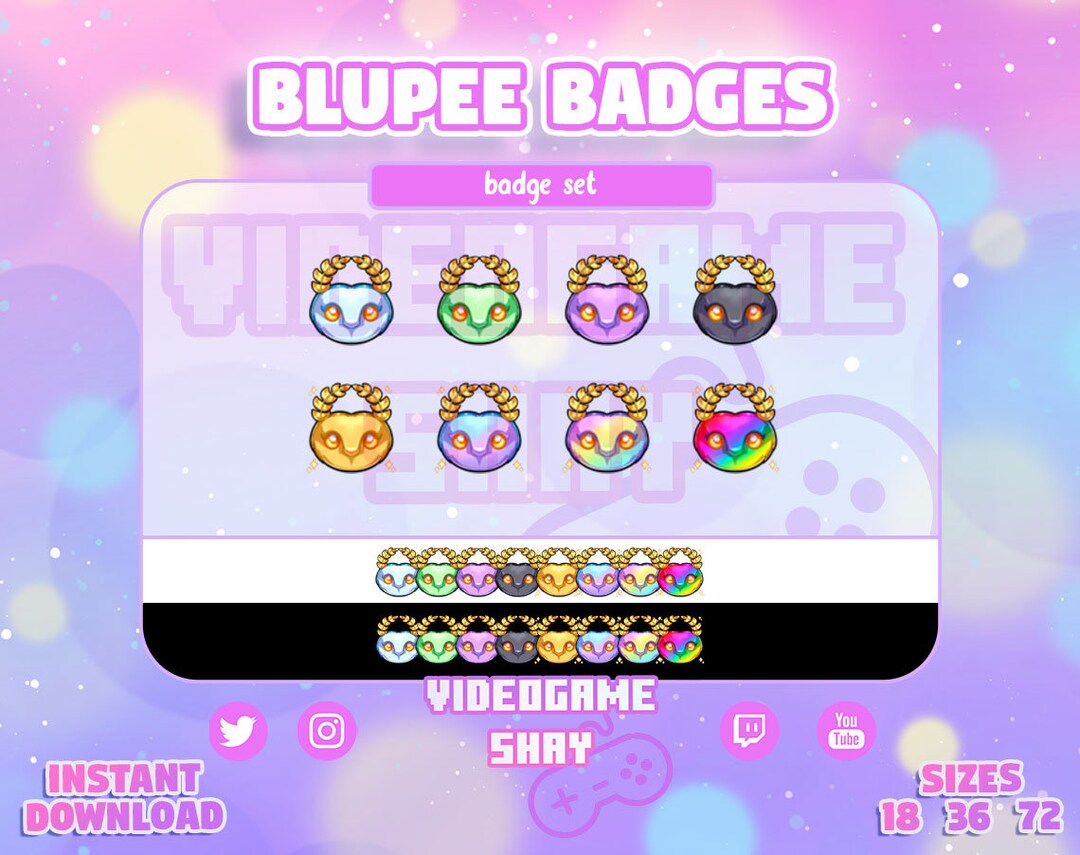 Zelda Blupee Sub Badges for Twitch, Youtube, Discord (digital Download ...