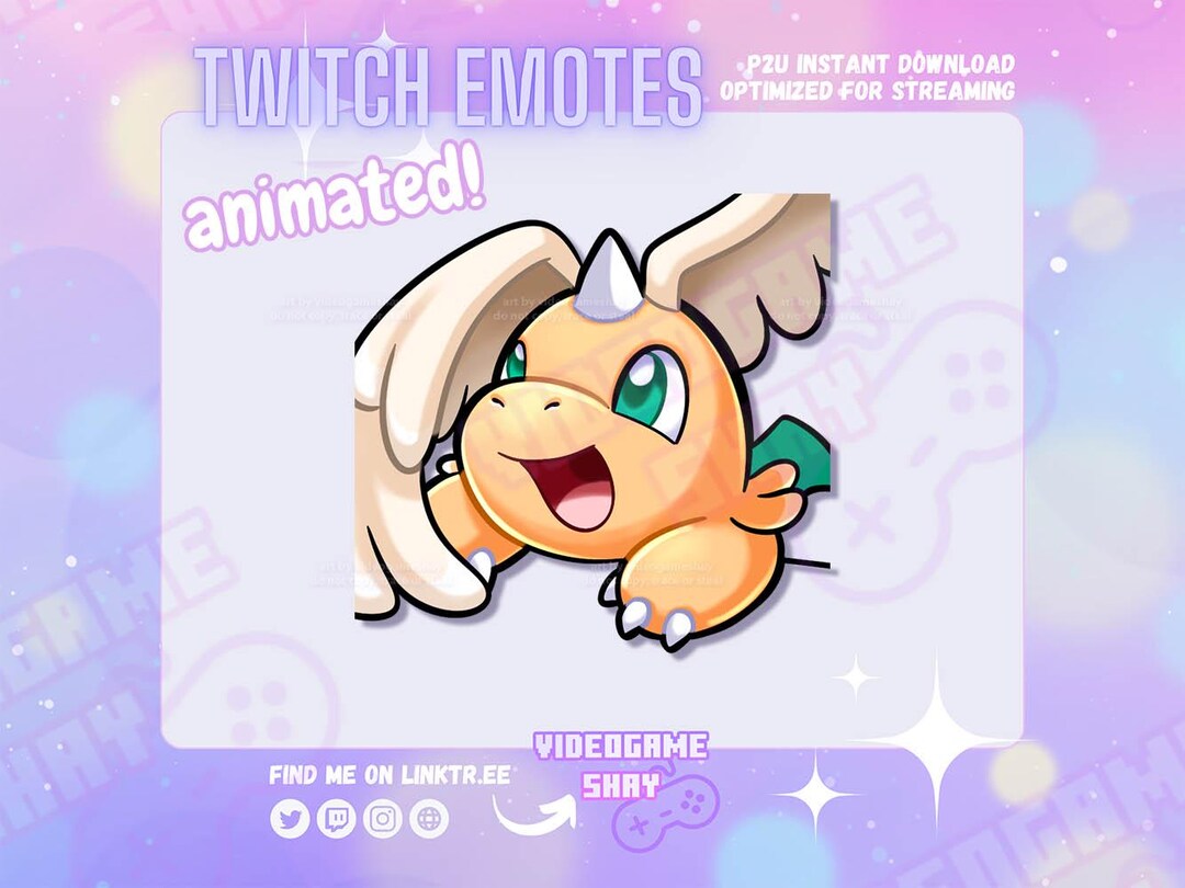 MEGA DRAGONITE Pokemon Animated Emote | Kick Emotes | Bongo Tap Emote ...