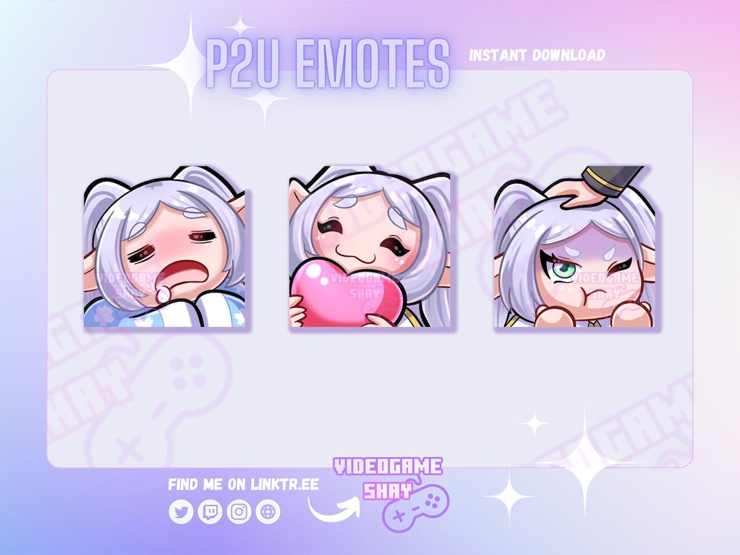Frieren Twitch Emote Pack Twitch/discord | Gaming | Streaming | Discord ...