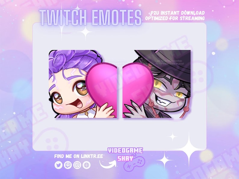 Rumi and Jinu KPOP DEMON HUNTERS Twitch Emotes Pack | Cute Chibi Vtuber ...