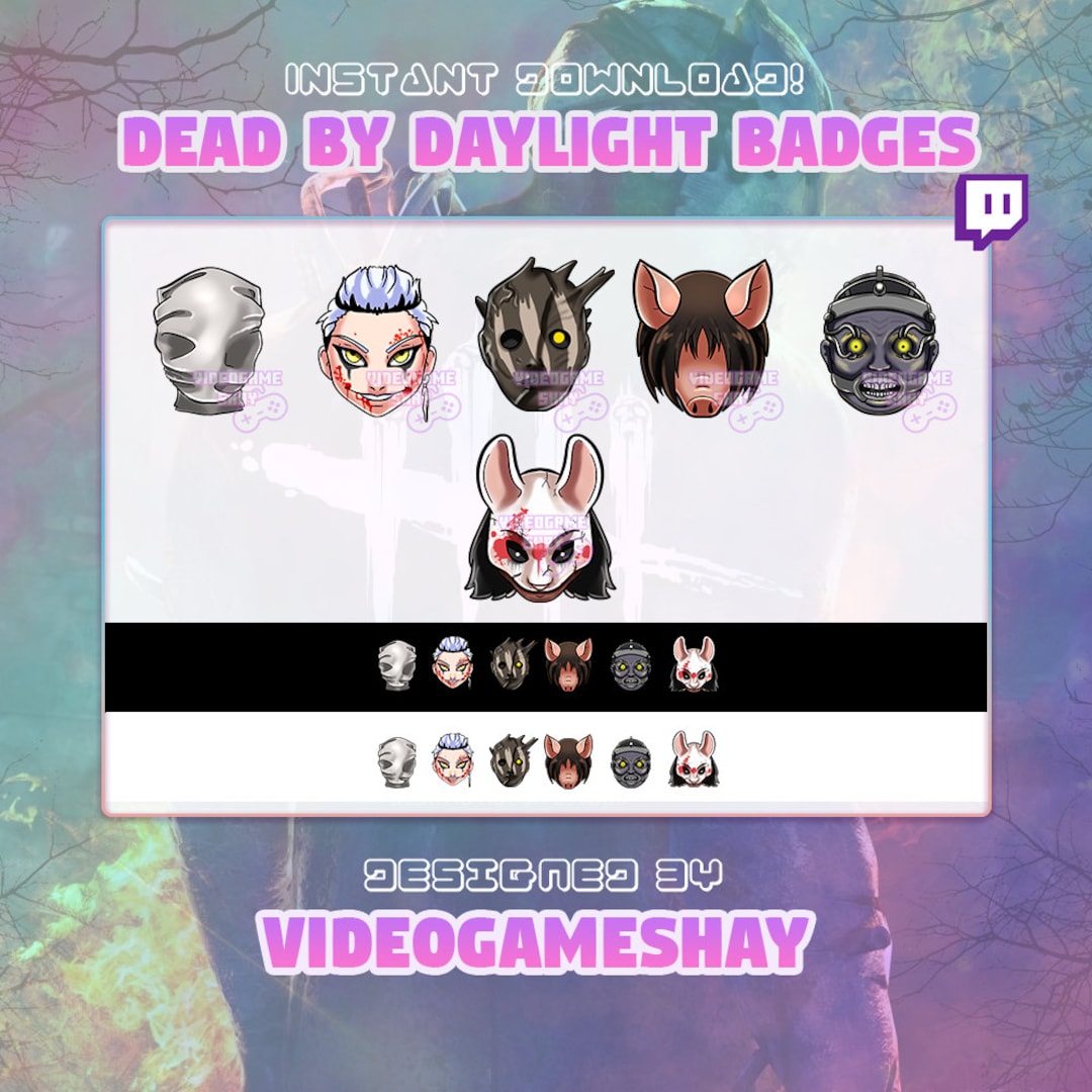 Dead by Daylight Sub Badges - (DBD) Killer Edition Horror Twitch Sub ...