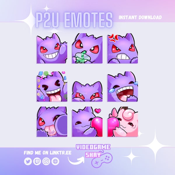 Gengar Sticker Pack - Etsy
