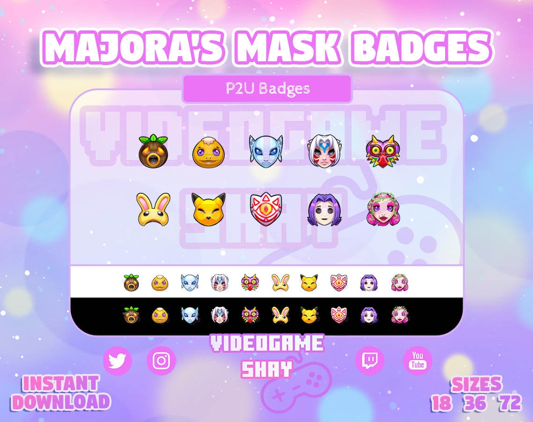 Zelda Majora's Mask Sub Badges for Twitch/youtube/discord | Bit Badges ...