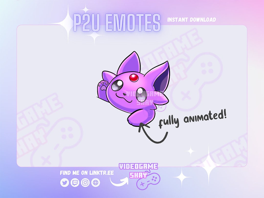 Animated Pokemon Emotes Espeon Bongo Tap for Twitch/discord | Twitch ...