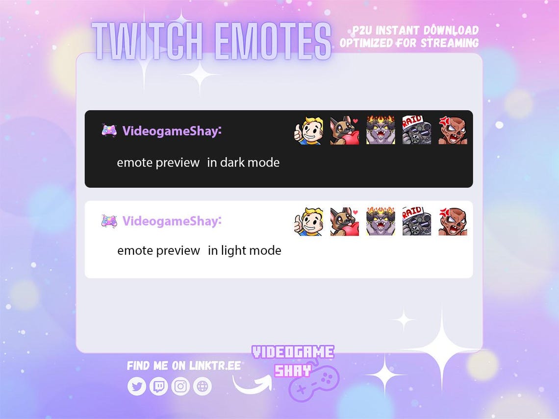 Fallout Twitch Emote Pack Twitch/discord | Gaming | Streaming | Discord ...