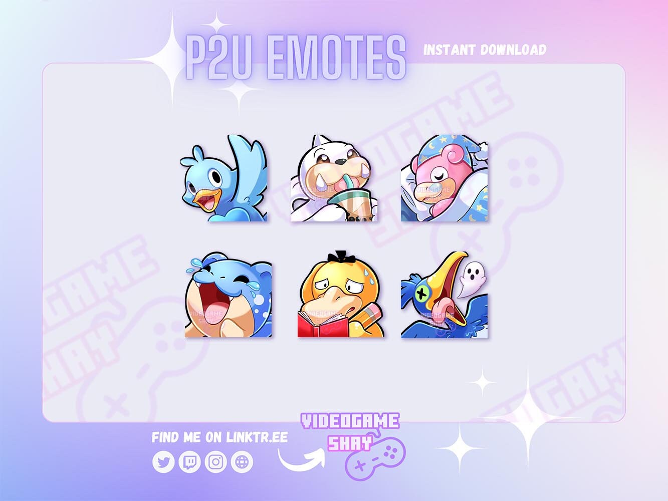 Summer Pokemon Emote Pack Twitch/discord | Gaming | Streaming | Discord ...