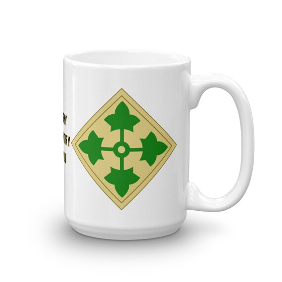 Rearguard Designs U.S. Army 4th Infantry Division 15 Ounce Mug | Etsy