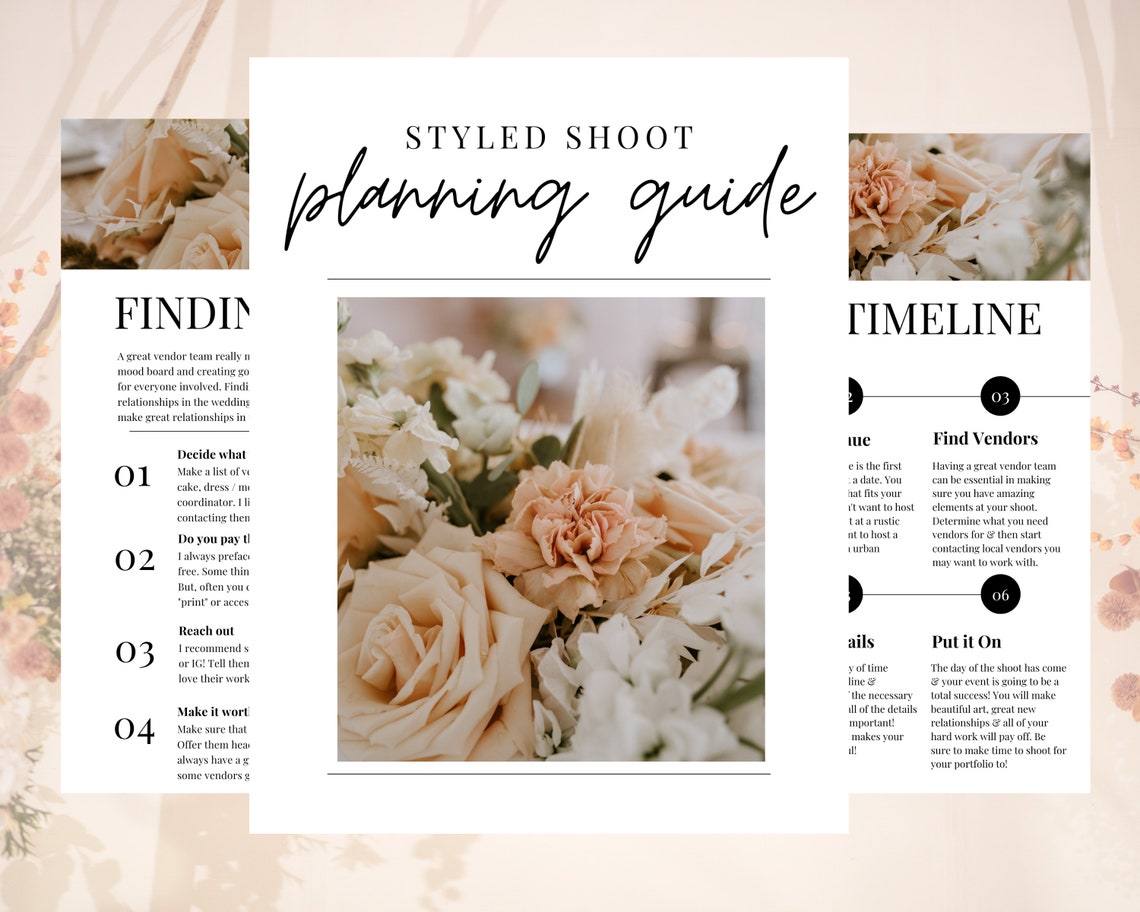 Photographers Styled Shoot Guide | Styled Shoot Planning Guide Step by ...