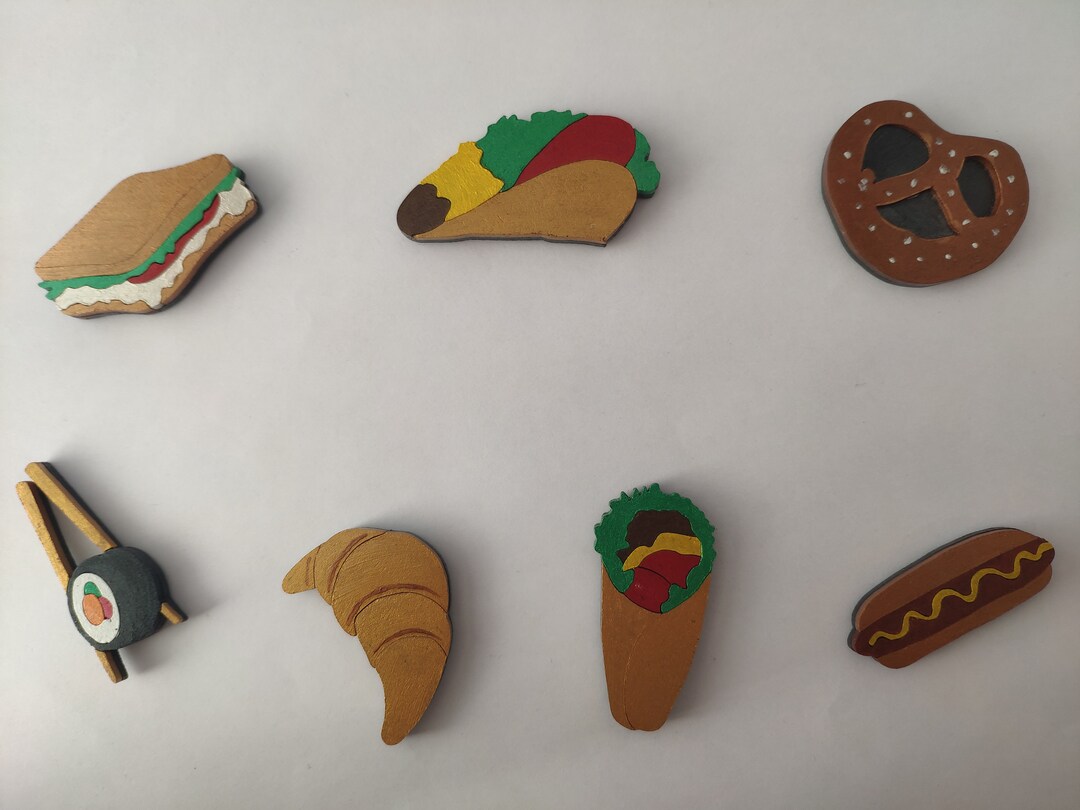 Refrigerator Magnets Set, Fridge Food Magnets, Fast Food Magnets, Hot ...