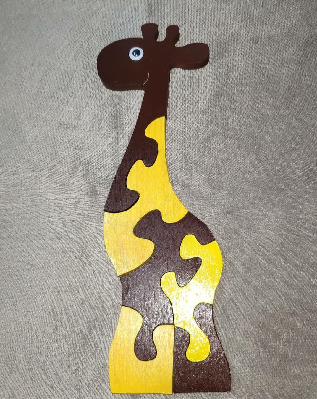 Wooden Colorful Zoo Animal Cow Giraffe Fish Elephant Puzzle Kids Toy ...