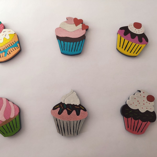 Cupcake Magnets - Etsy