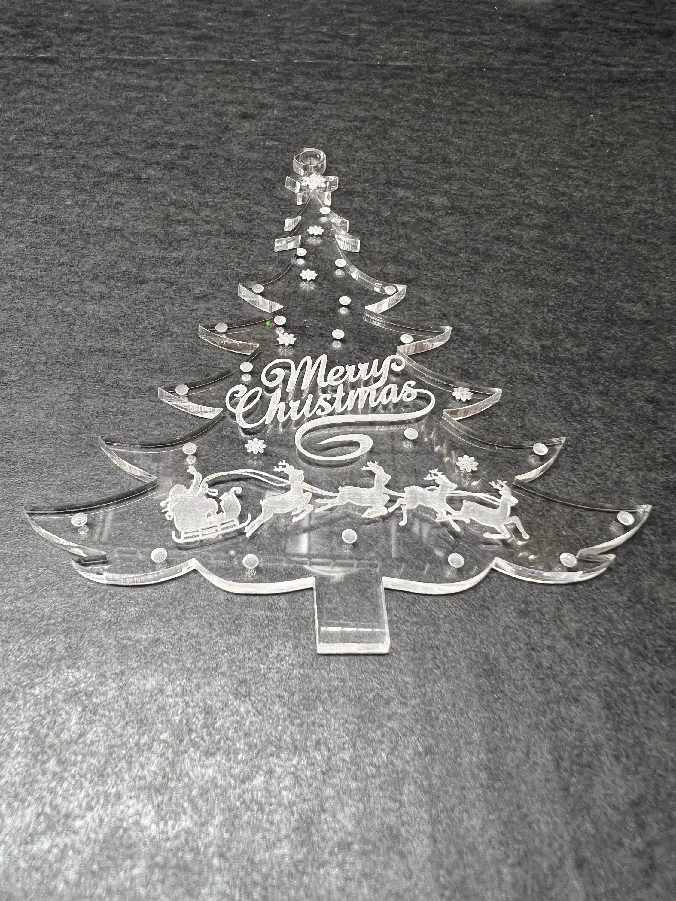 Digital File - 4 Cut and Engraved Acrylic Christmas Ornaments Cut File ...