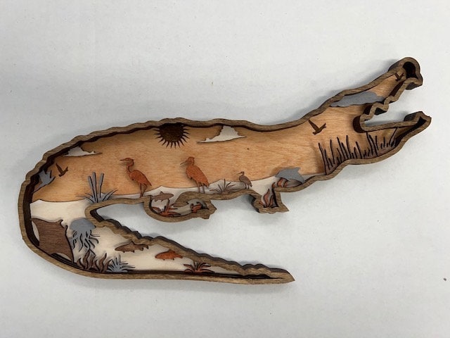 Digital File - 6 Layer Alligator Scene Cut File for Glowforge - SVG ...