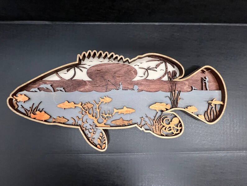 Digital File - 6 or 7 Layer Goliath Grouper Scene Cut File for ...