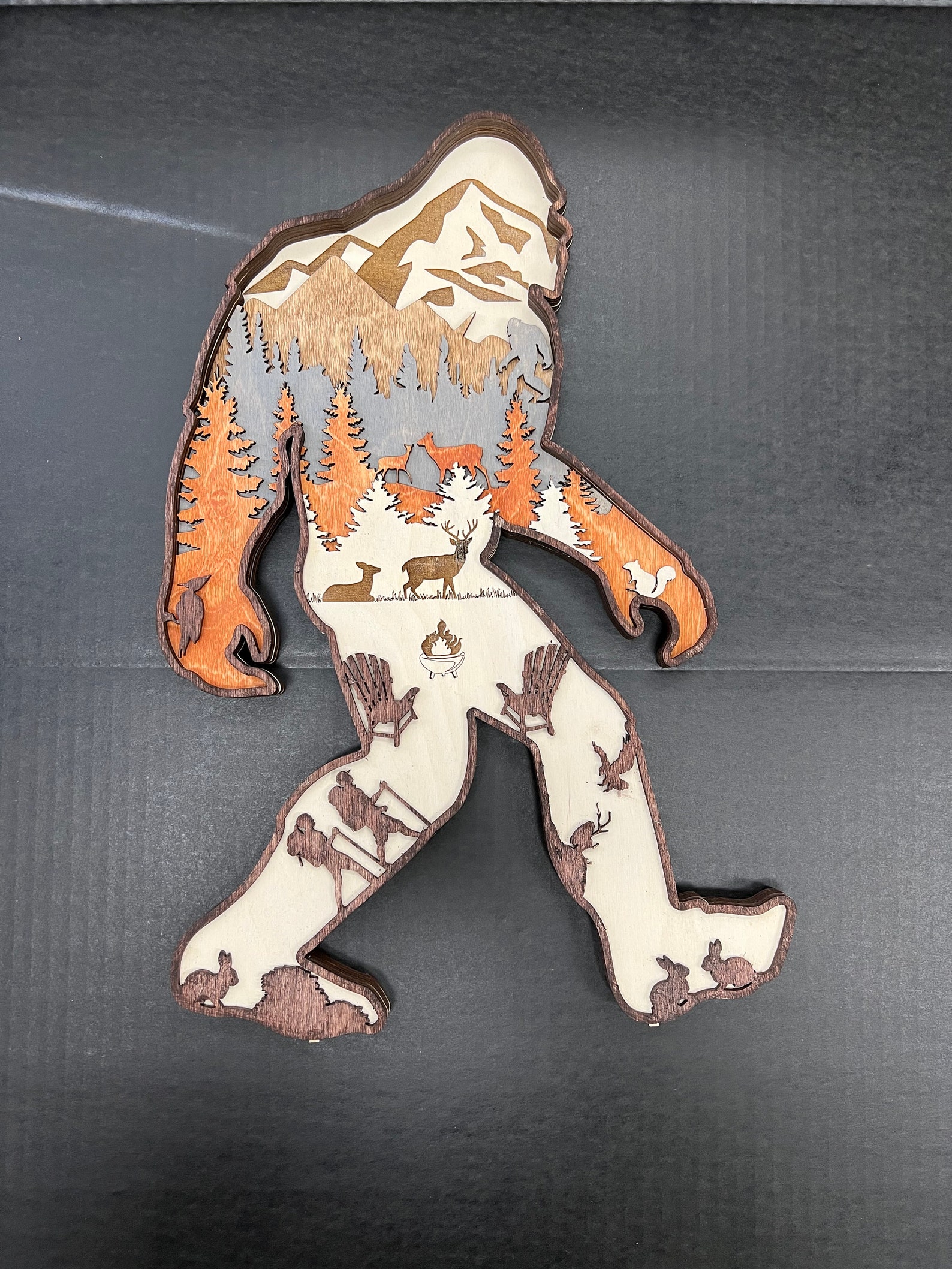 Digital File - 6 Layer Bigfoot Scene Cut File for Glowforge - SVG - AI ...