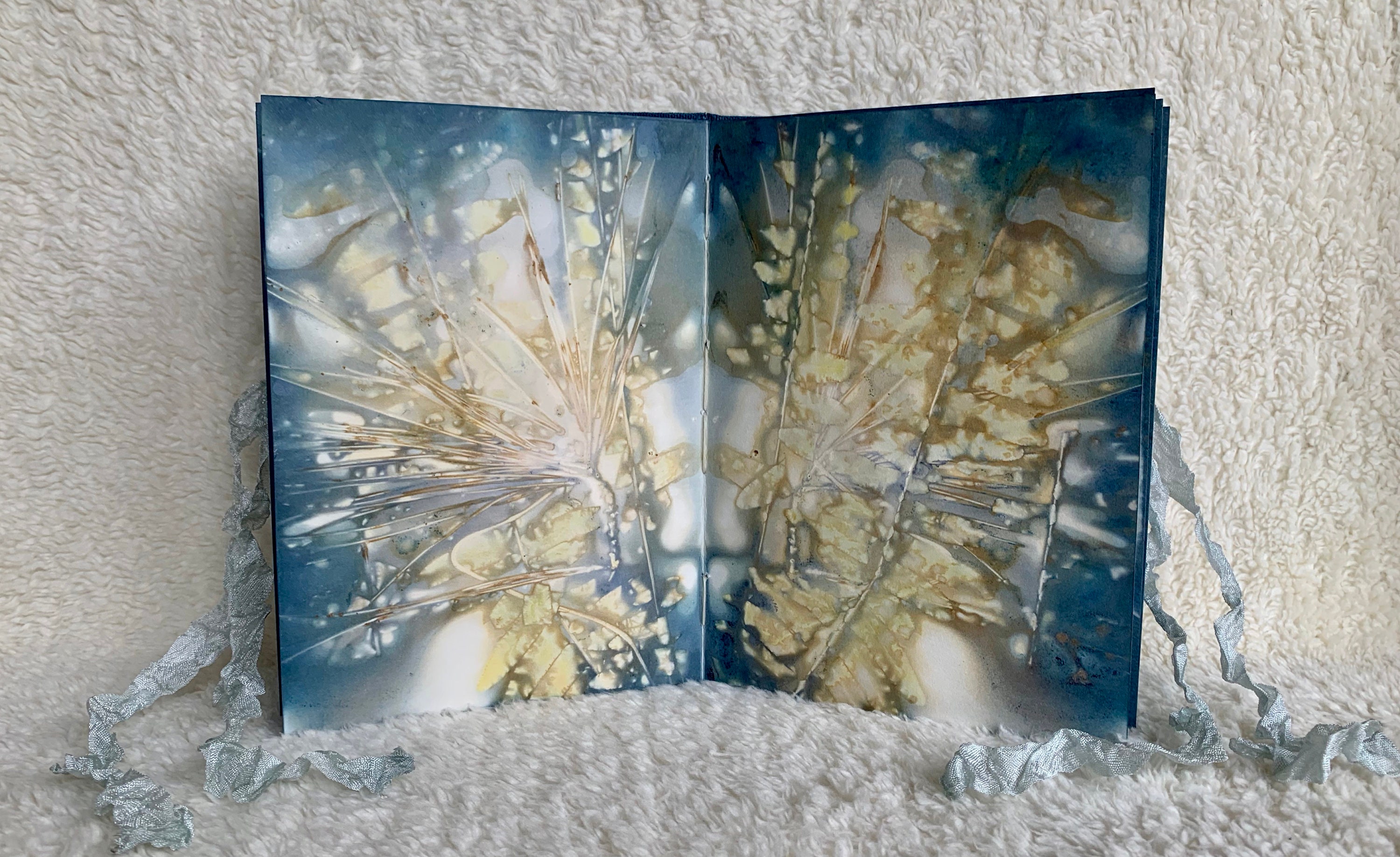 Eco Printed Book (including the Cover). This Handmade, Fabric-bound ...