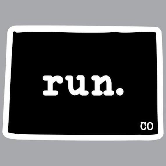 Colorado Run Decal | Etsy