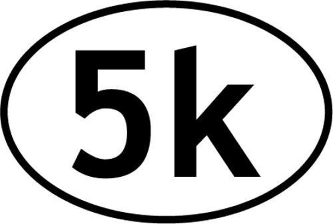 5k Colored Oval Decal - Etsy
