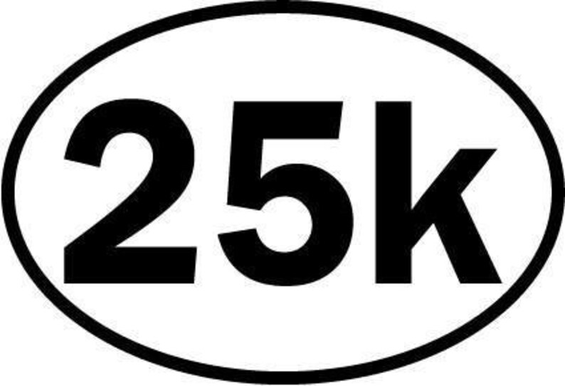 25k Oval Decal - Etsy