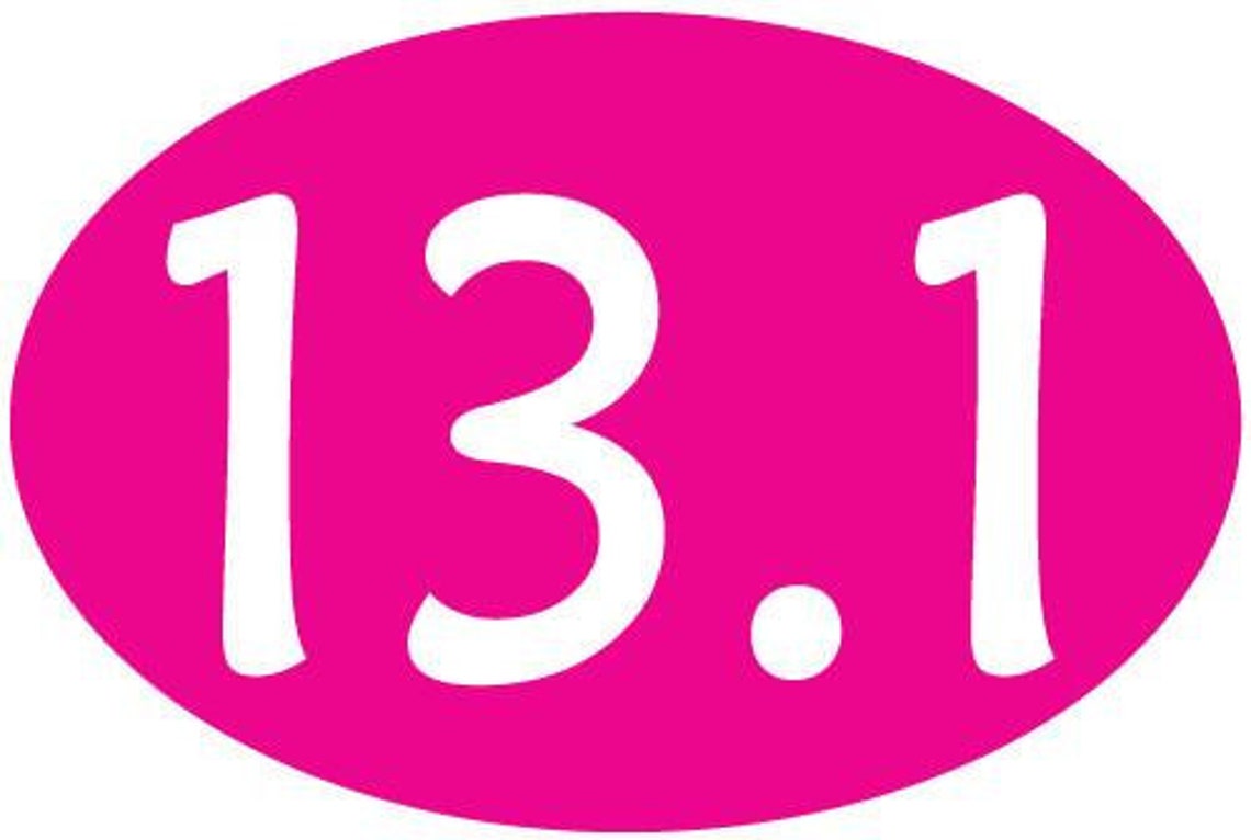 13.1 Oval Decal Pink - Etsy