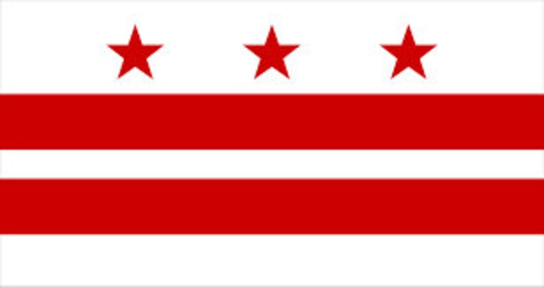Washington Large DC Flag Decal - Etsy