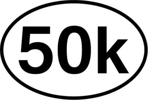 50k Oval Car Decal - Etsy
