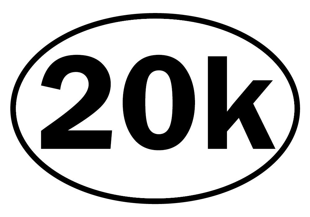 20k Oval Decal - Etsy