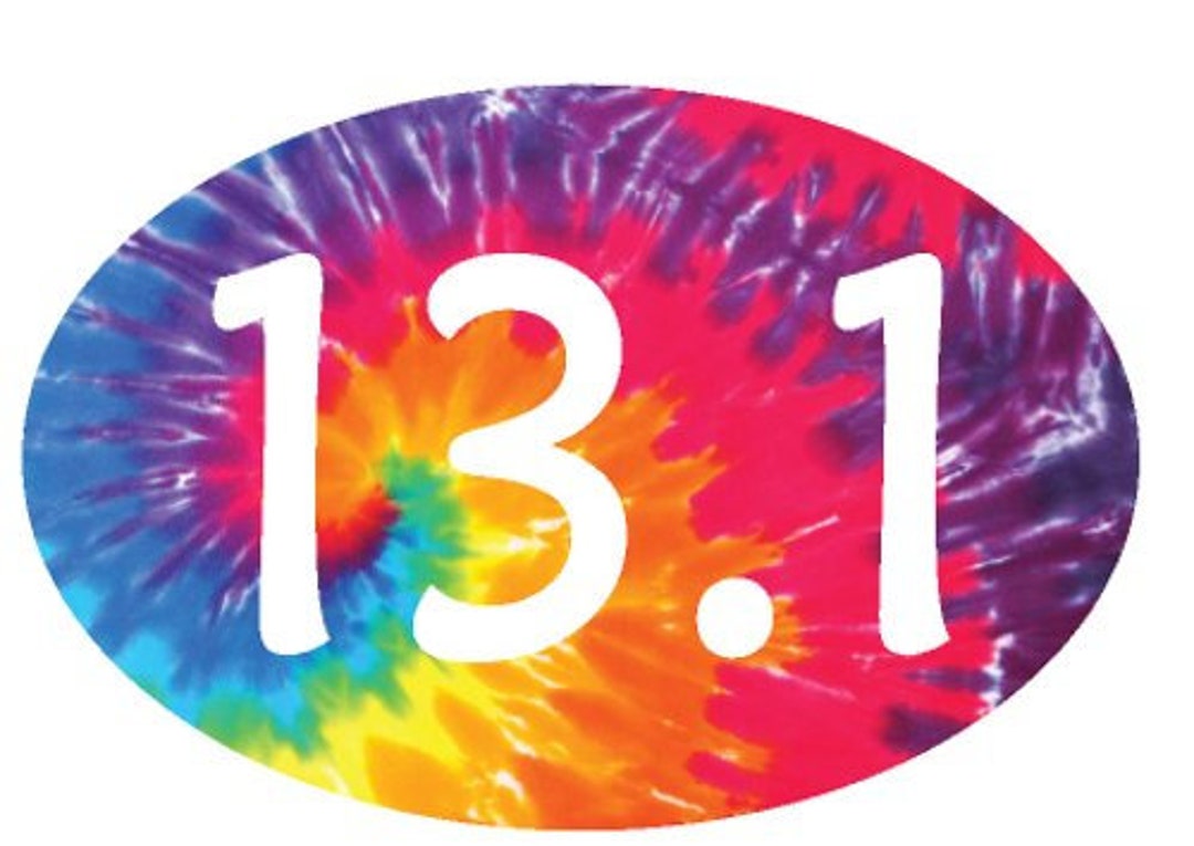 13.1 Oval Decal - Tie Dye - Etsy
