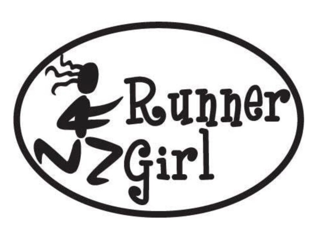 Runner Girl Decal - Etsy