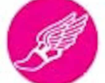 Winged Foot Winged Shoe Track Symbol Cross Country Track and Field ...