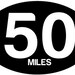 50 Miles Oval Decal - Etsy