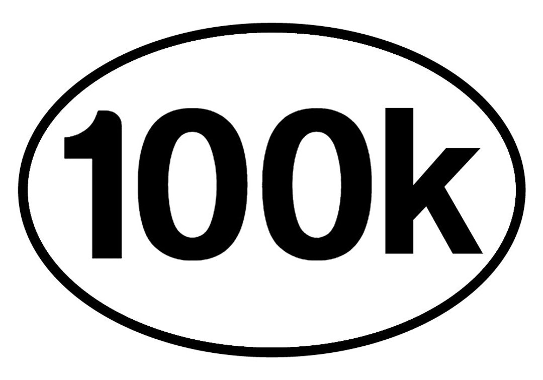 100k Oval Decal - Etsy