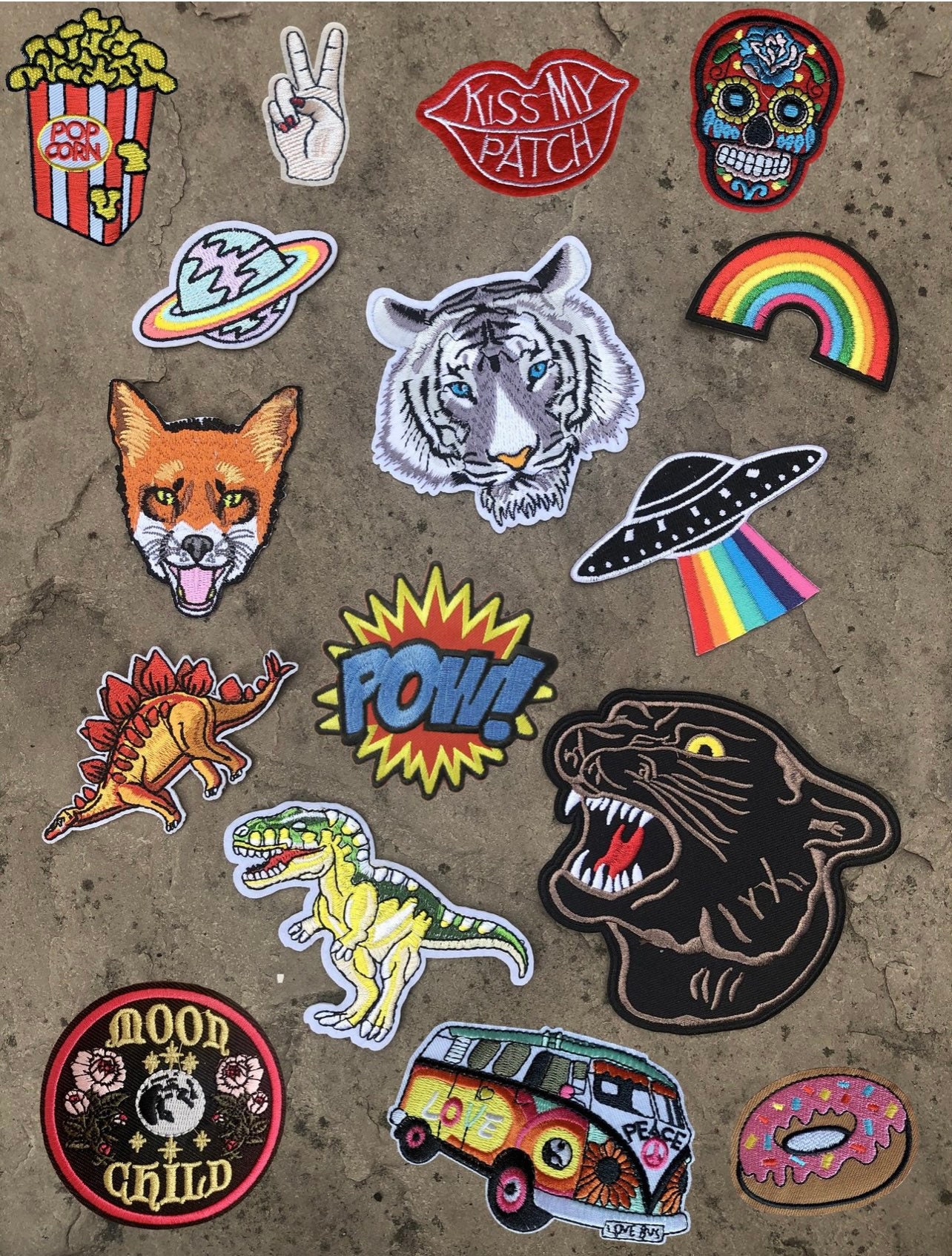 Kids Unisex Personalised Name Patch Rainbow Black Denim Jacket | Etsy