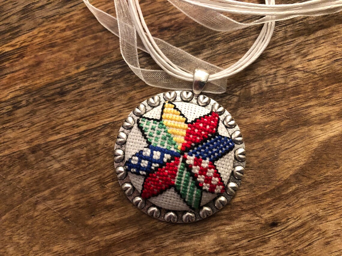 Unique Handmade Embroidery Jewel With Christmas Star Perfect - Etsy