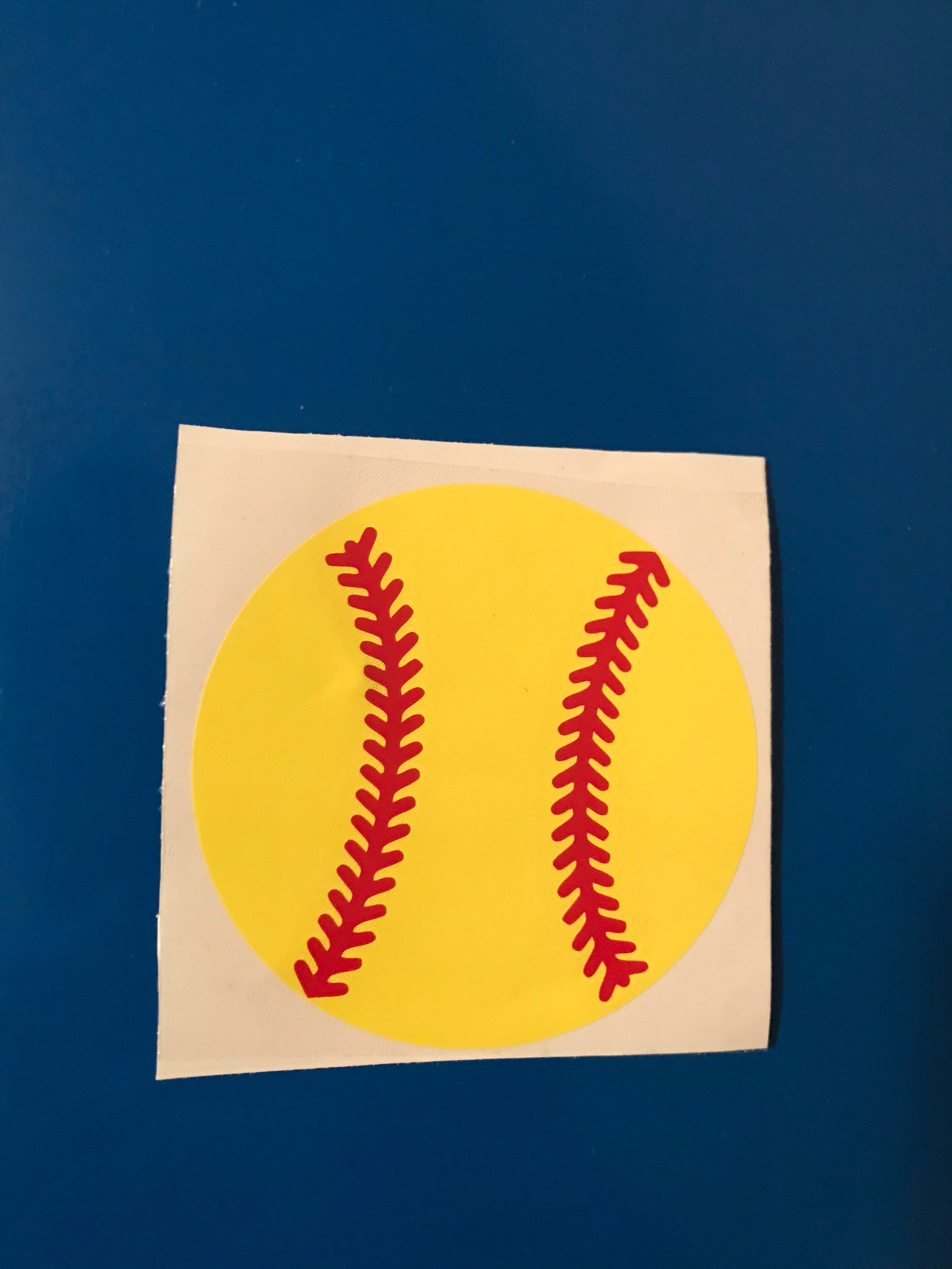 Vinyl Decal, Vinyl Sticker, Softball Decal, White and Black Soccer Ball ...