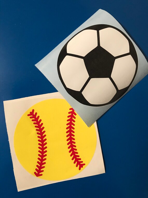 Vinyl Decal Vinyl Sticker Softball Decal White and Black | Etsy