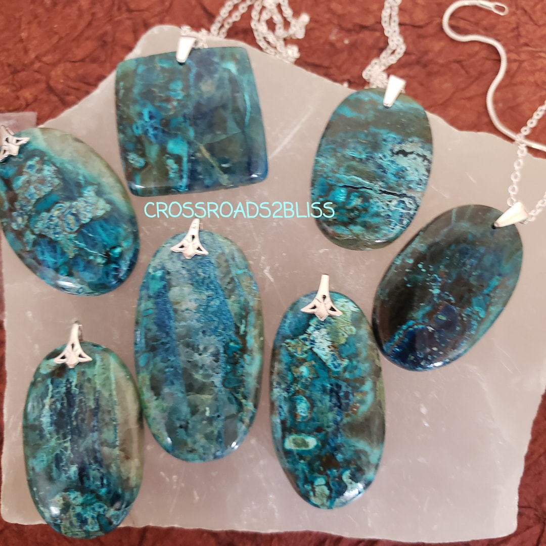 Shattuckite Gemstone "stone of Truth" Necklace - Etsy