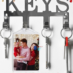 Custom Printed Keychains, Personalized Photo Key Chain Set, Unique Key ...