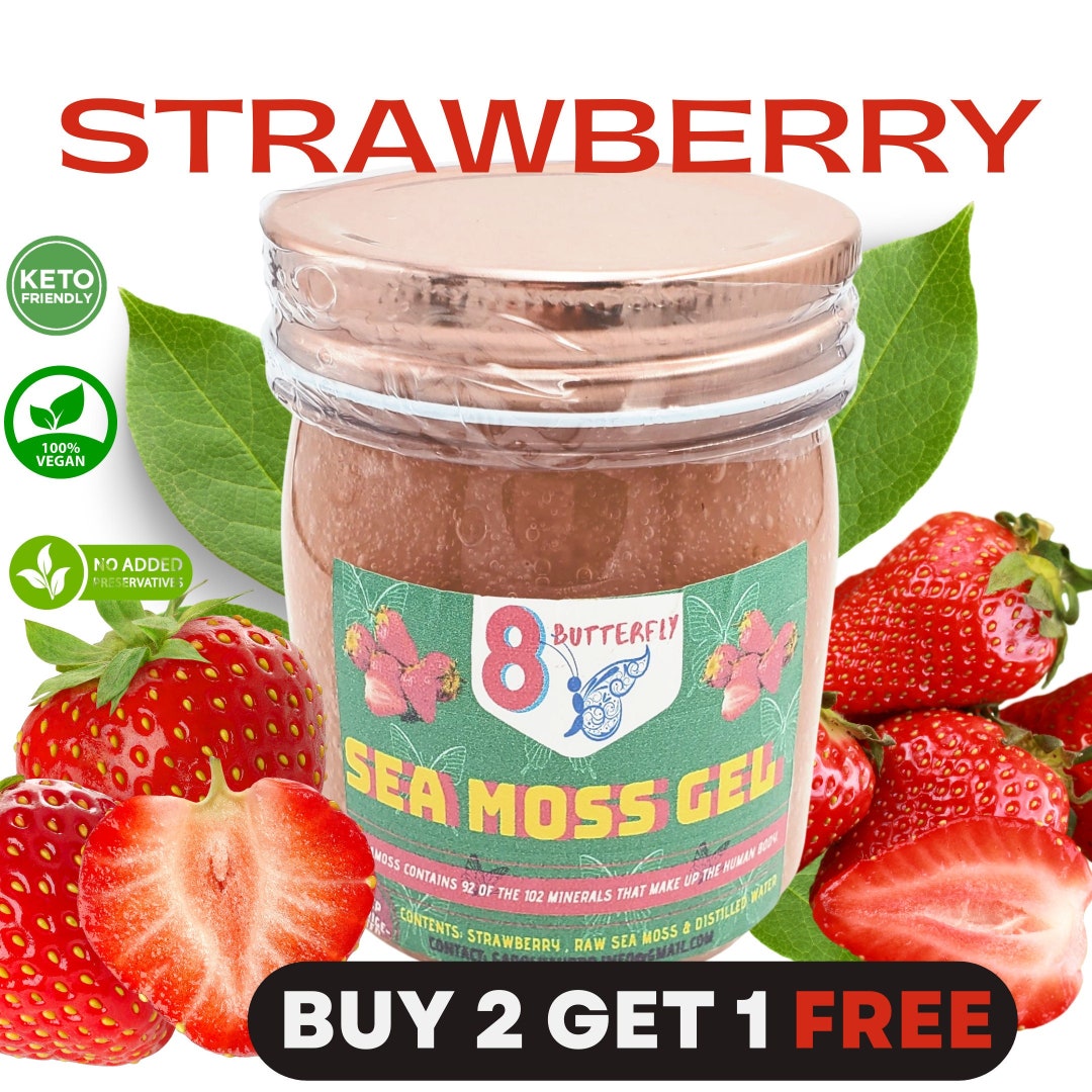 Flavored sea moss gel Strawberry, Chocolate, Irish moss Gel, Apple ...