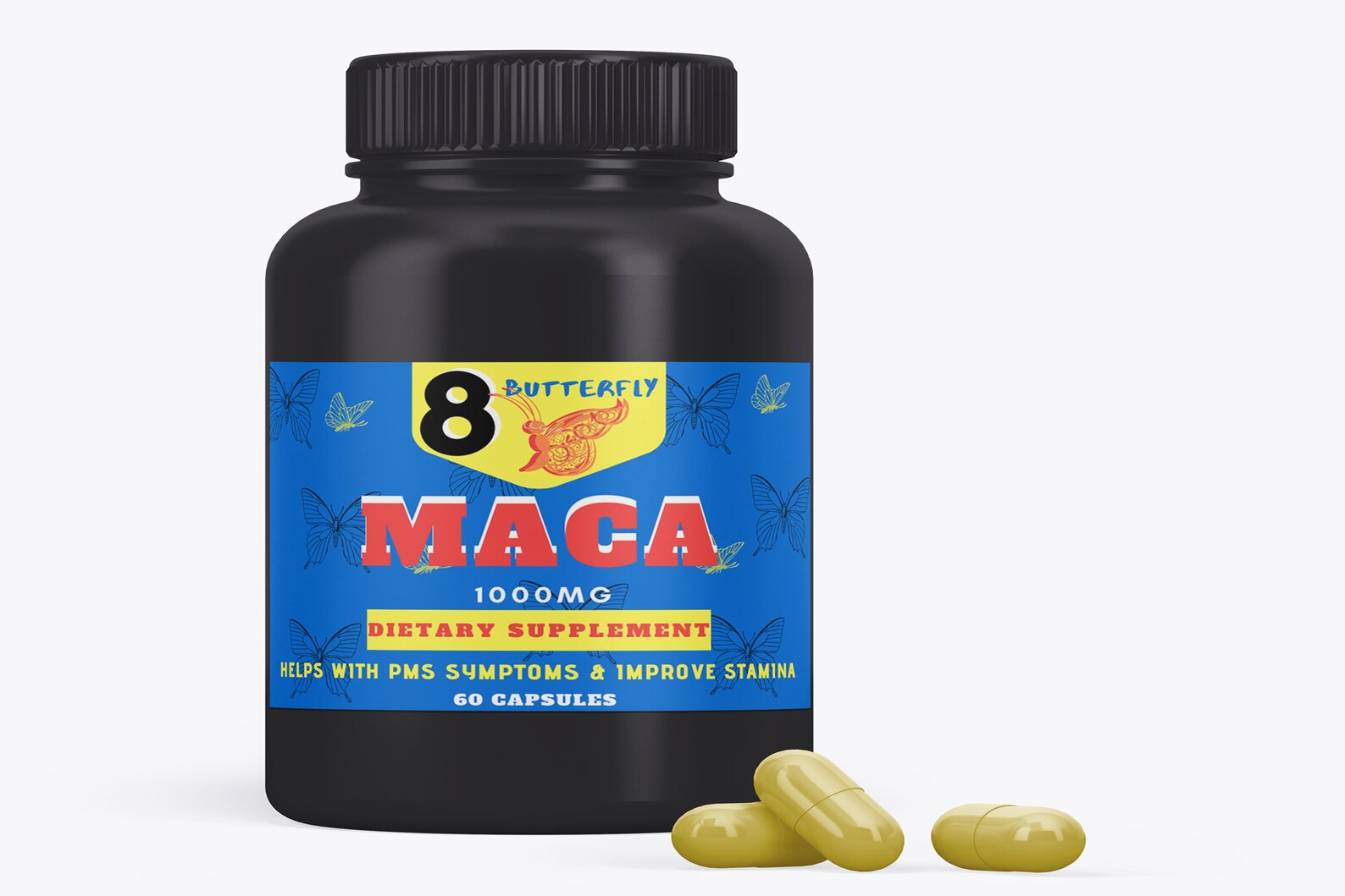 MACA ROOT Capsulesvegan bottle Contains 100 500mg or 60 - Etsy