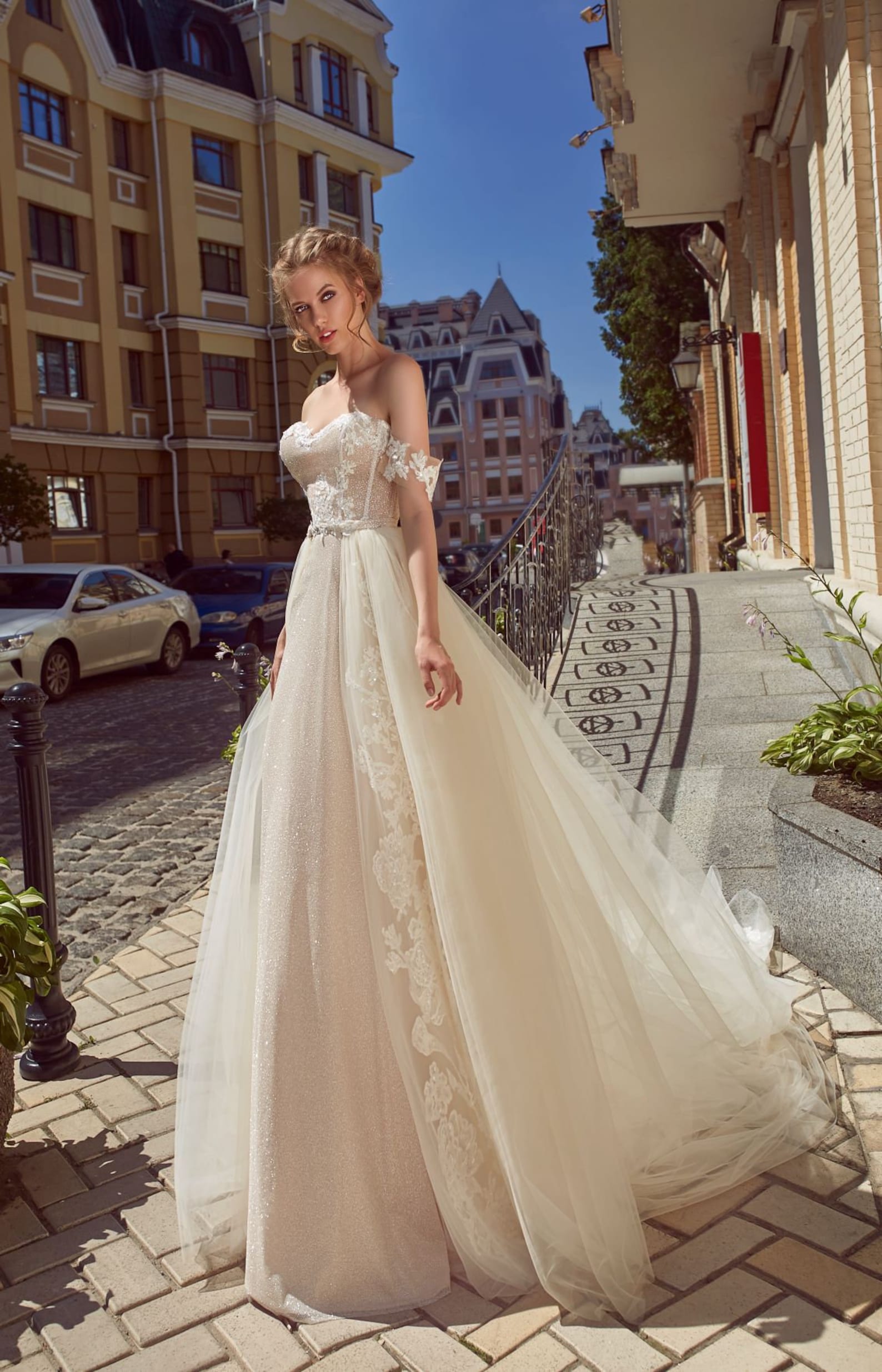 Lace romantic wedding dress sweetheart wedding gown with | Etsy