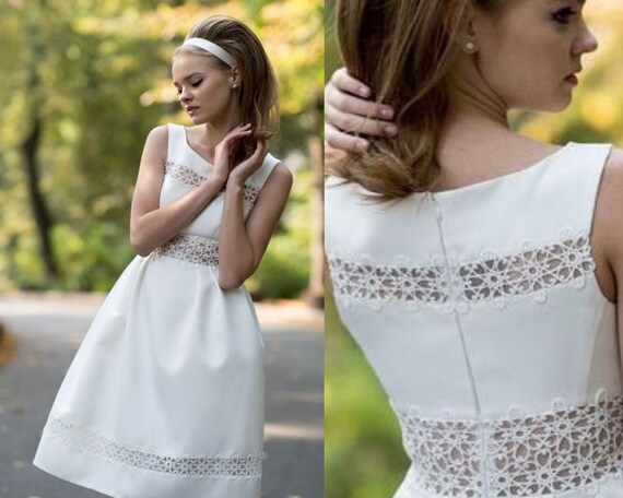 Short Wedding Dress Lace Prom or Cocktail Dress Romantic - Etsy