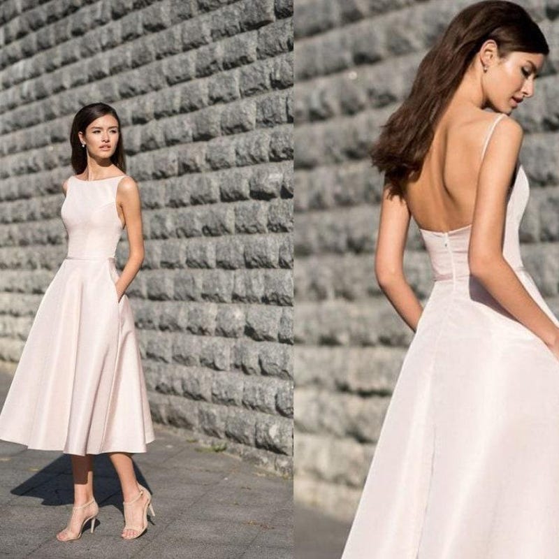 Tea Length Wedding Dress - Etsy