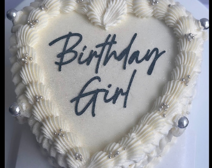 Custom Flat Lay Cake Topper Heart Cake Topper Birthday Cake Charm ...