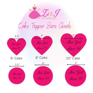 Custom Flat Lay Cake Topper Heart Cake Topper Birthday Cake Charm ...