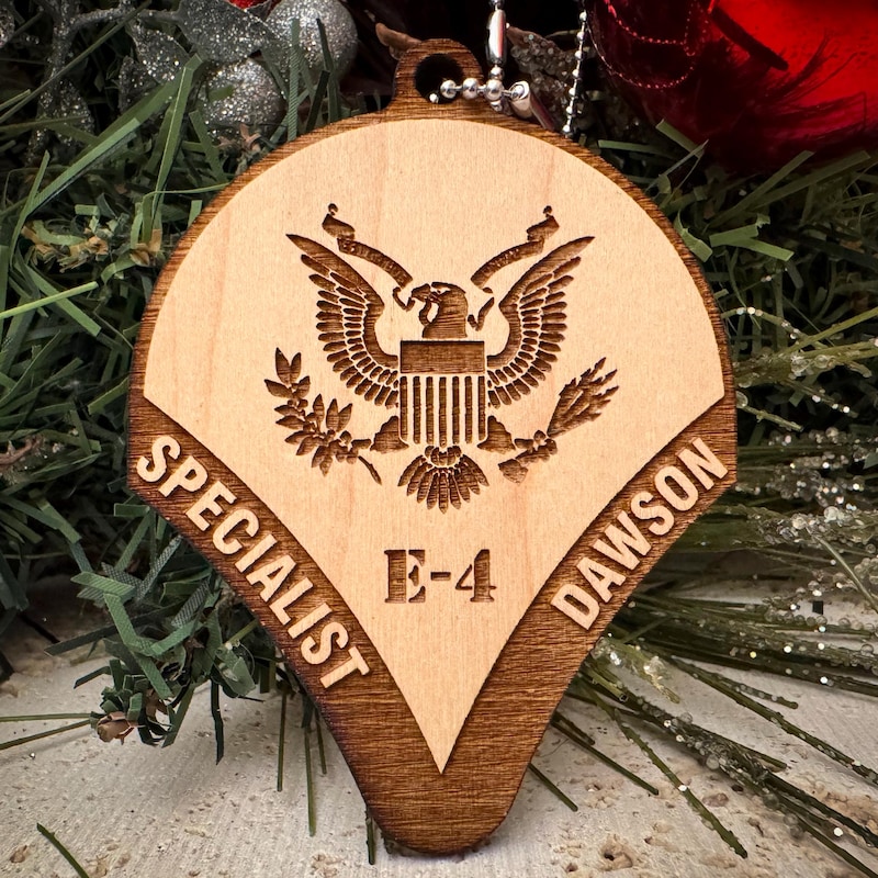 Military Name Tag Rank - Etsy